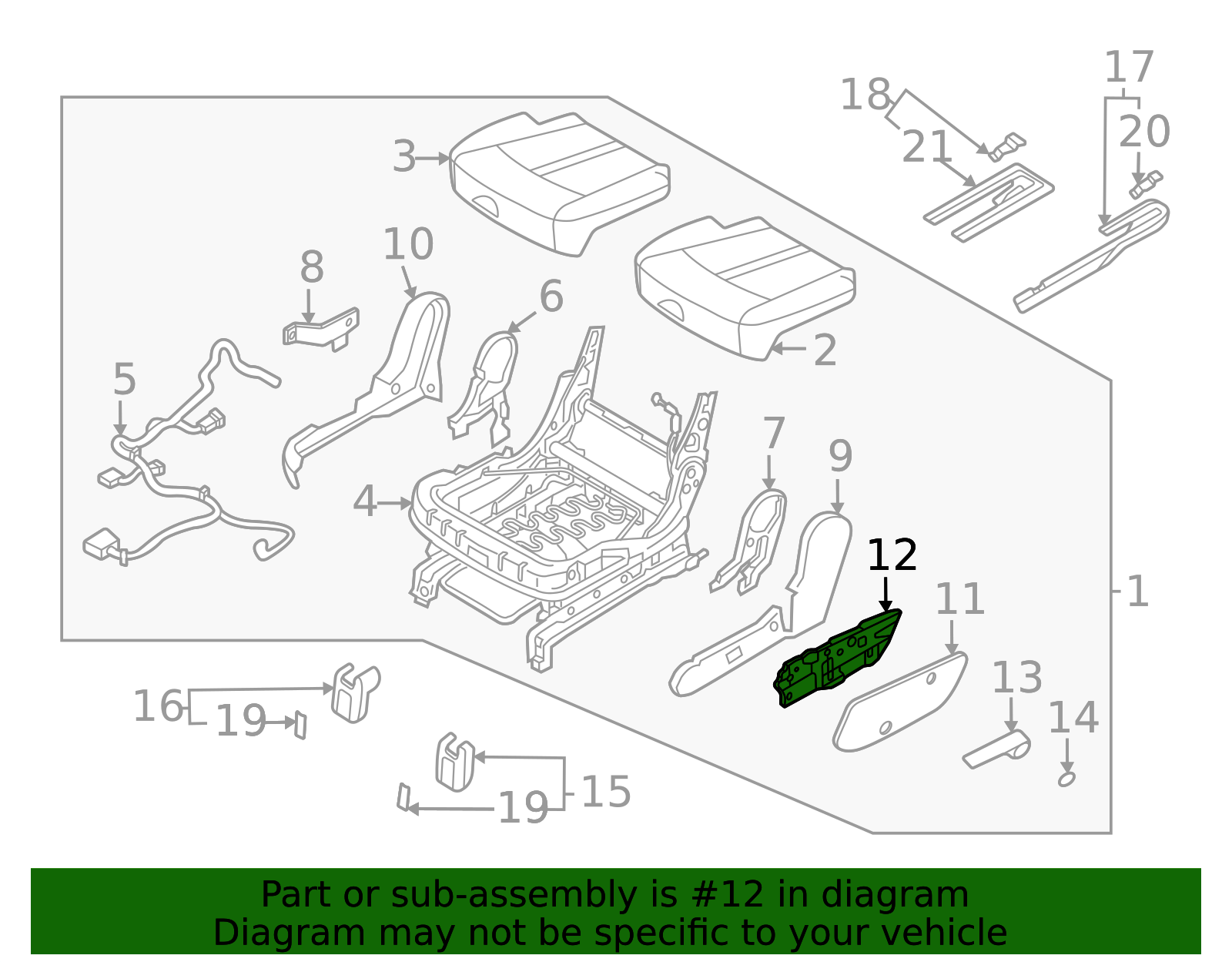 89571-R5000 - Seat Trim Panel Bracket 2021-2025 Kia Sorento | Kia.Parts ...