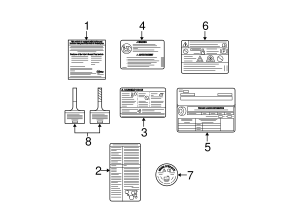 2008-2010 GM Air Conditioning Refrigerant Warning Label 25813279 ...