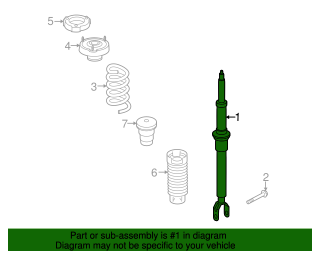 2006-2011 Mercedes-Benz Shock Absorber 219-323-15-00 | AutoNation Parts