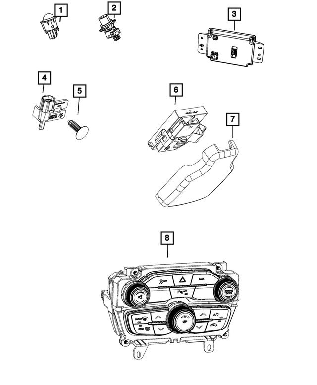 2015-2016 Dodge Challenger Vehicle Feature Controls Center Stack ...