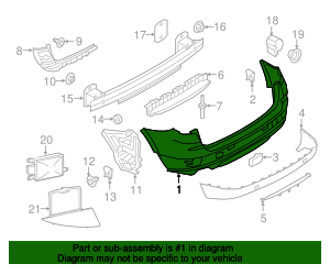 51127338789 - 2015-2018 BMW X4 Bumper Cover (51-12-7-338-789) | BMW of ...