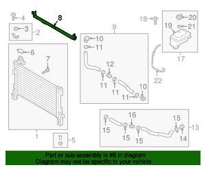 2016-2019 Hyundai Sonata Radiator Support Baffle 29135-E6000 | OEM ...