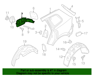 2011-2017 Volkswagen Touareg Retainer 7P6-809-857-A | OEM Parts Online