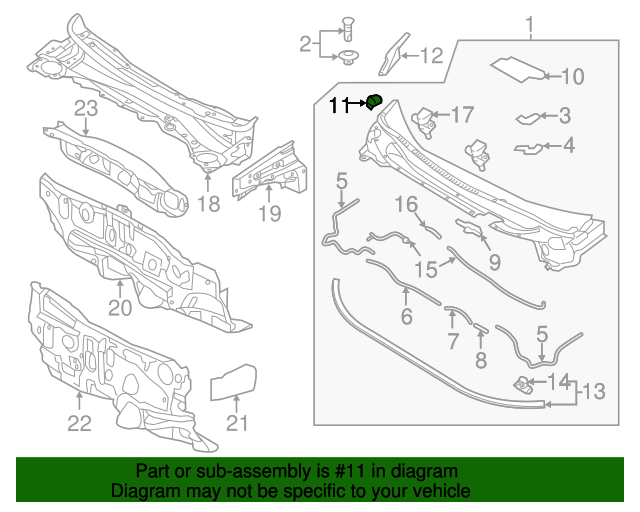 86153-1W000 - Hole Cover 2012-2017 Kia Rio | Kia.Parts Store