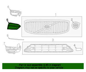 31425176 - Grille 2018-2021 Volvo XC60 | AutoNation Parts