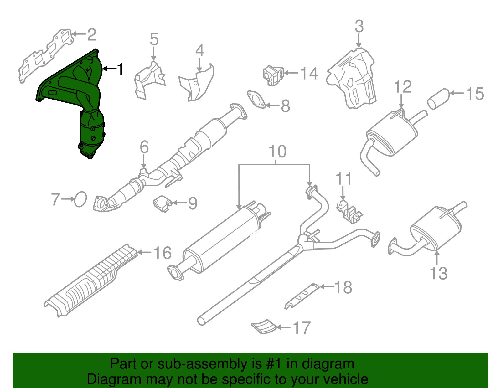 140E2-3TA0A - Exhaust Manifold 2013-2018 Nissan | Nissan Parts ...