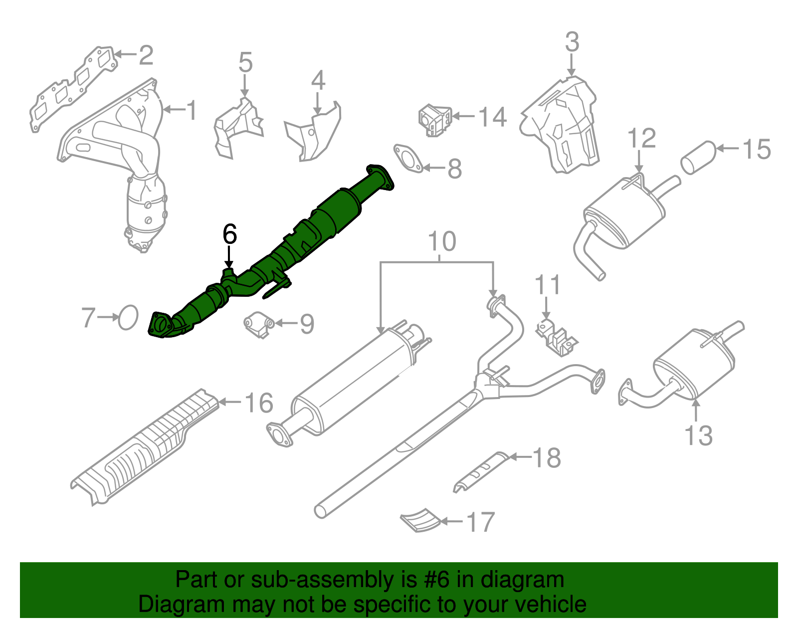 20010-3TA2A - 2013-2016 Nissan Altima - Front Pipe | Anicra Nissan Parts