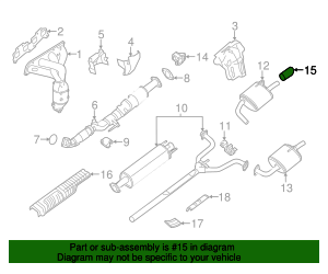20080-JA00A - Exhaust Tail Pipe Tip 2007-2018 Nissan Altima ...