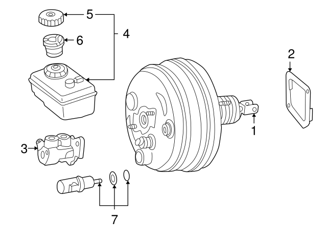 Brake Master Cylinder 005-430-96-01-64 | Mercedes-Benz Parts