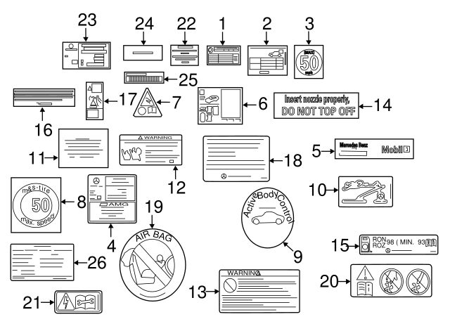 000-584-01-17 - Fuel Information Label 2010-2015 Mercedes-Benz ...