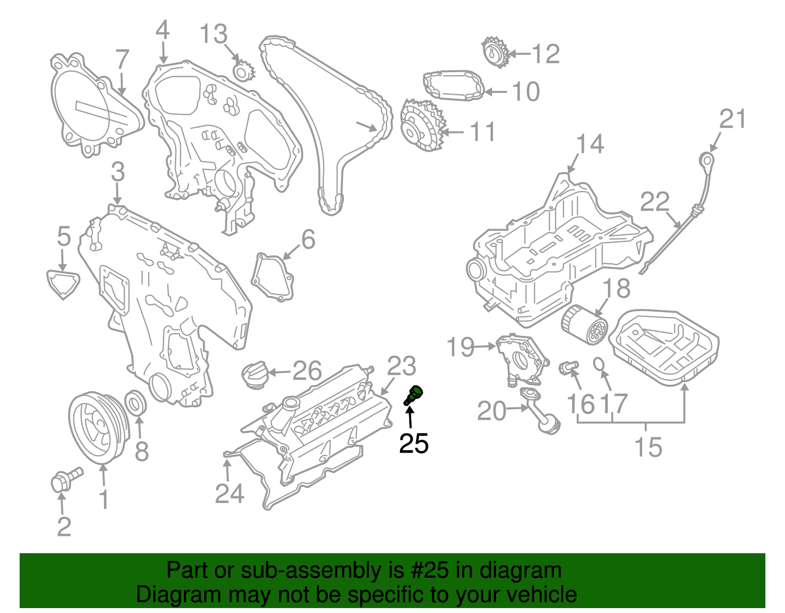 2003-2015 Nissan Valve Cover Bolt 13224-ZQ01A | Parts for Nissans