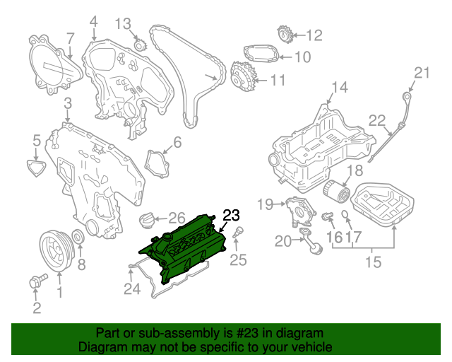 2005-2019 Nissan Valve Cover 13264EA200 | QuirkParts