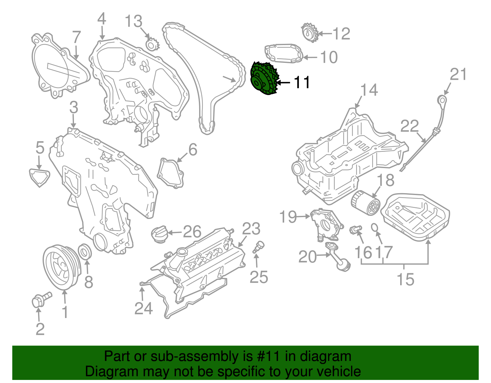 2002-2021 Nissan Camshaft Gear 13025-EA22A | Nissan Parts Central