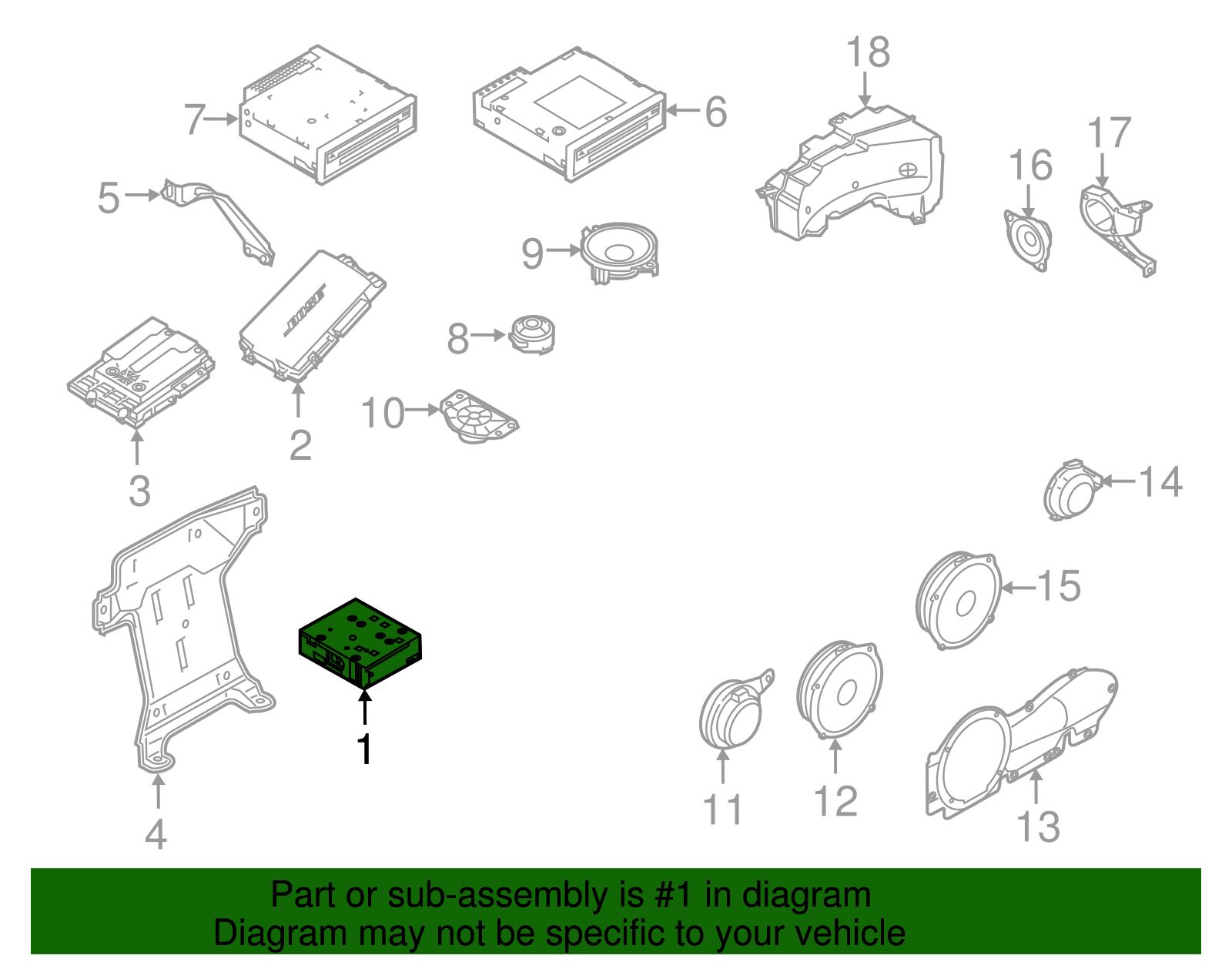 2018 Audi Control Module 4G1-035-027-G | Audi OEM Parts Guy