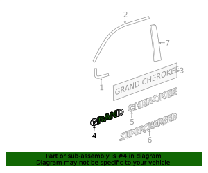 5RV24DX9AB - A Pillar Extension Right - 2017-2020 Mopar | Mopar Parts ...