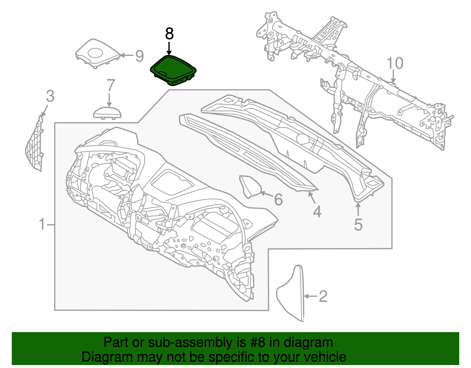 2013-2019 Hyundai Tray 84745-2W000-NBC | Retail Performance Auto Parts