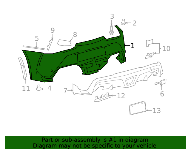 52159-WAA04 - Cover Rear Bumper 2020-2023 Toyota GR Supra | Longo ...