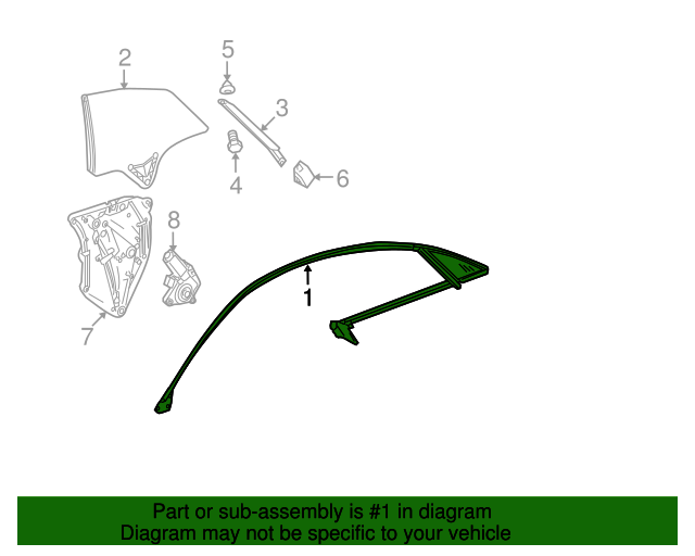 2010-2017 Mercedes-Benz Fixed Glass 207-670-04-39 | MB OEM Parts
