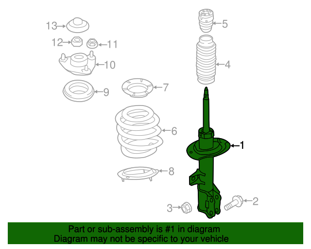 54660-D9110 - Strut 2017-2022 Kia Sportage | Kia.Parts Store