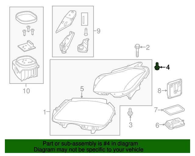 005-990-72-00 - Headlamp Assembly Bolt 2015-2018 Mercedes-Benz ...