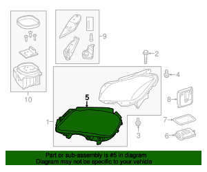 218-826-01-58 - Headlight Seal 2012-2018 Mercedes-Benz ...