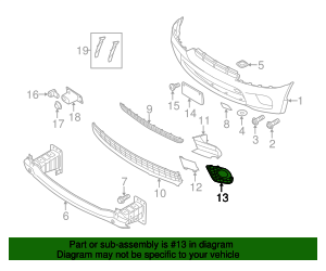 51-11-7-222-857 - Open grid, left 2011-2013 BMW X5 | AutoNationParts.com