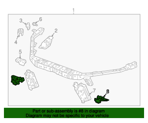 2017-2022 Chevrolet Camaro Front Driver Side Fender Front Lower Bracket ...