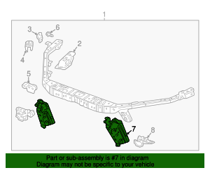 84169876 - Front Driver Side Upper Tie Bar Support 2017-2023 Chevrolet ...