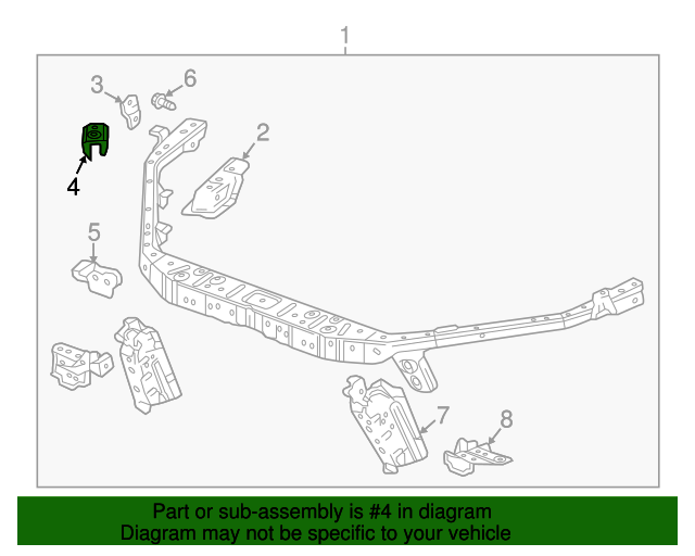 2016-2024 Chevrolet Camaro Hood Front Bumper Bracket 23105571 GM ...
