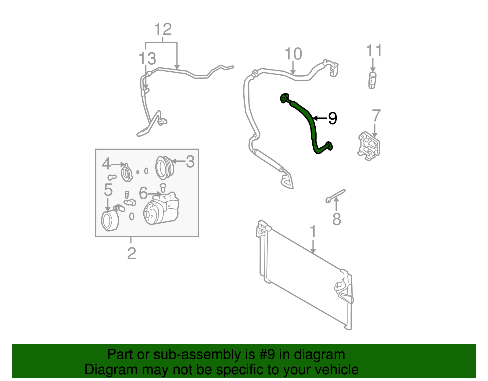 97762-26300 - Discharge Hose 2003-2006 Hyundai Santa Fe | Hyundai ...