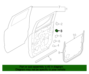 2013-2023 Nissan Door Shell Bumper 80872-ZX01A | OEM Parts Online