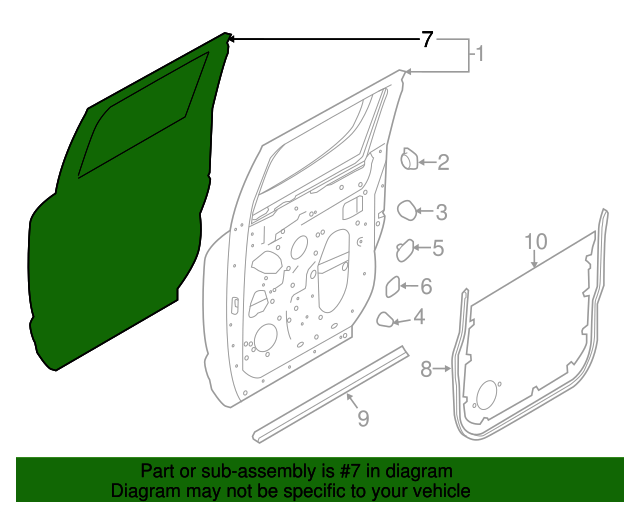 2016-2019 Nissan Outer Panel - Passenger Side (RH) 82152-EZ00A ...