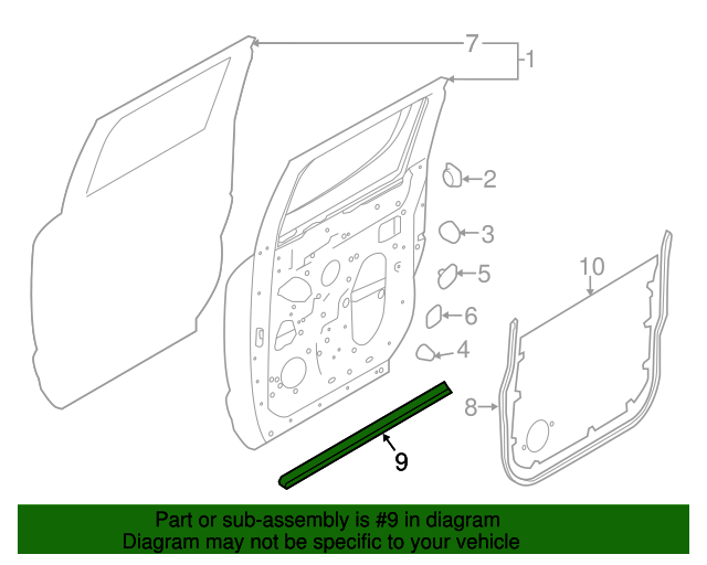 82838-9FV0C - Seal Strip - 2004-2024 Nissan | Nissan OEM Parts Direct