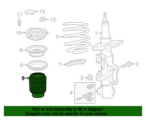 2016-2023 Chevrolet Camaro Front Strut Boot 84431885 GM | GMPartsDirect.com
