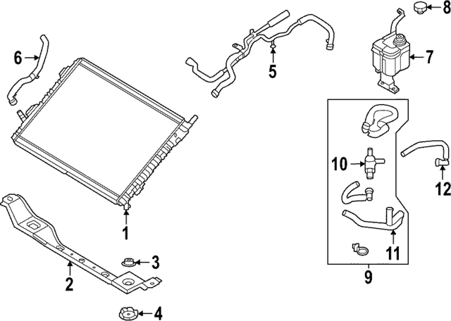 NL3Z-8286-C - Drive Motor Inverter Radiator Hose 2022-2024 Ford F-150 ...
