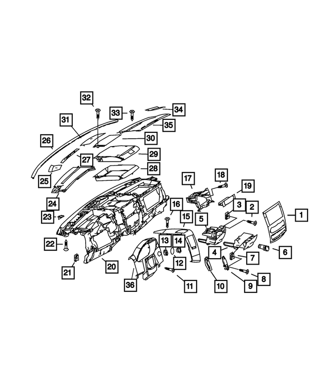 2007-2009 Dodge Storage Bin 5SK40DX9AA | Mopar Estores