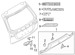 2010-2022 Mitsubishi Decal 7415A396 | Mitsubishi Parts Warehouse
