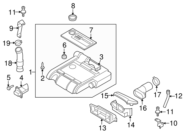 2006-2013 Audi Retainer Plate Ball Stud WHT-000-898-A | Genuine Audi Parts