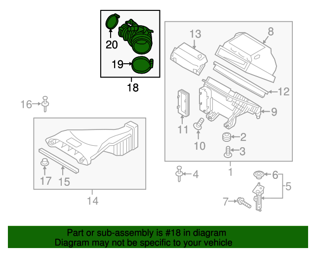 28140-C1510 - Intake Tube 2016-2020 Kia Optima | Kia.Parts Store