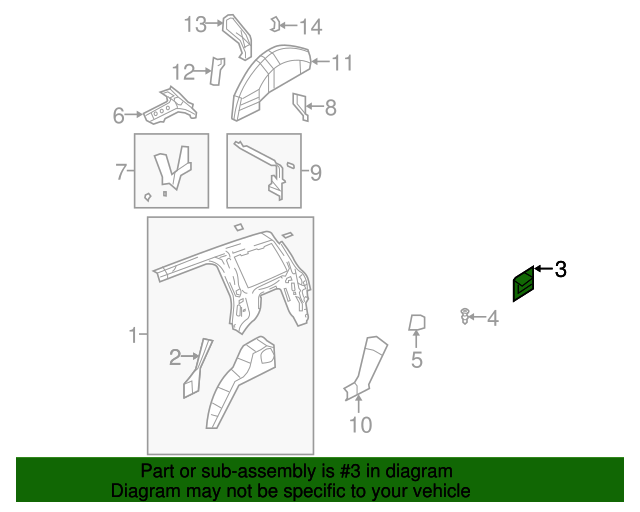 2007-2017 Jeep Patriot Extension Panel - Driver's Side (LH) 5160089AB ...