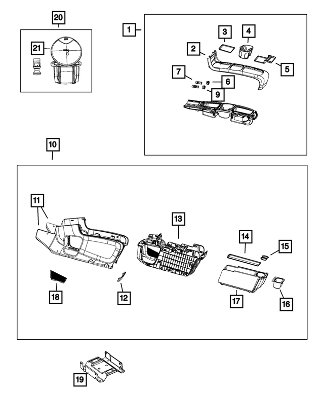 2012-2020 Mopar Storage Compartment Panel 1VQ76DX9AA | Mopar Estores