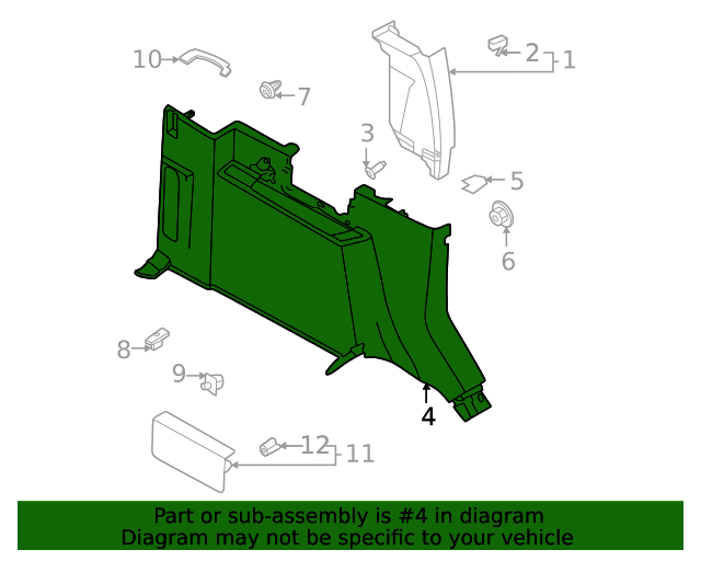 Trim Assembly Quarter M2DZ-7831013-DB | QuirkParts