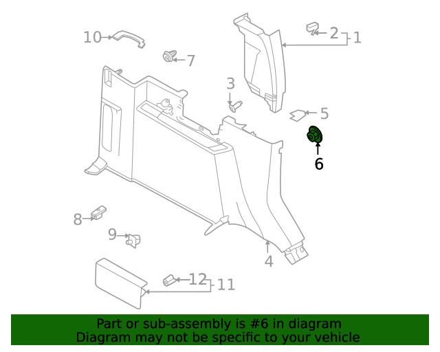Genuine OEM Ford Part - Quarter Trim Panel Retainer Clip W721378-S300 ...