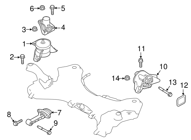 2015-2021 Kia Sedona Trans Mount 21830 A9001 | TascaParts.com