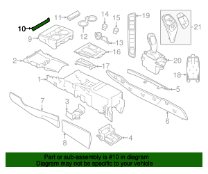 51169251987 - 2014-2019 BMW Cup Holder Front Cover (51-16-9-251-987 ...