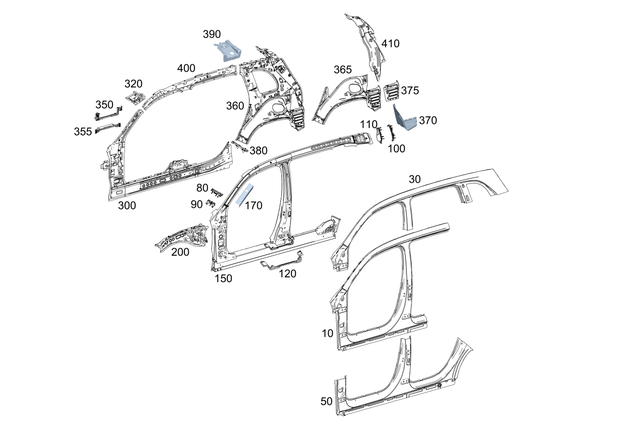 247-682-03-00 - Dampening, A-Pillar 2020-2024 Mercedes-Benz | Mercedes ...
