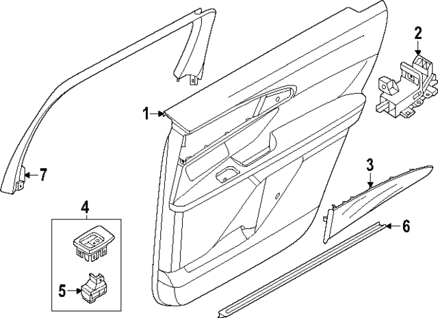 2024-2025 Lincoln Nautilus Decal Rear Door R2TZ-5800014-AC | OEM Parts ...