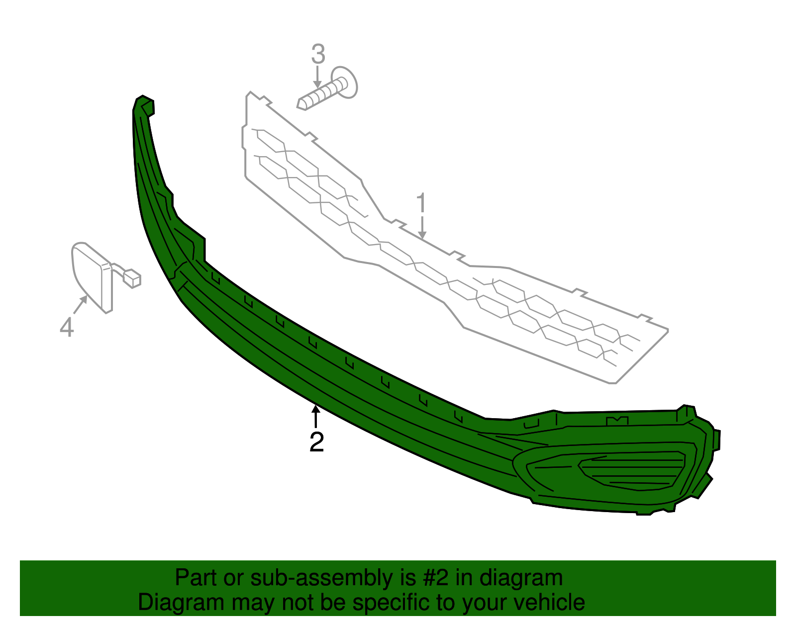 86561-1W000 - Lower Grille 2012-2013 Kia Rio | Kia.Parts Store