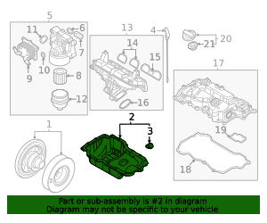 2020-2023 Hyundai Oil Pan 21510-2M800 | OEM Parts Online