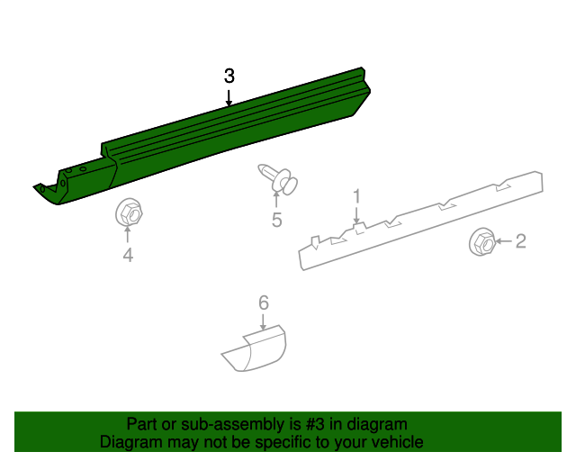 164-690-08-40 - Rocker Molding 2007-2011 Mercedes-Benz | Mercedes-Benz ...